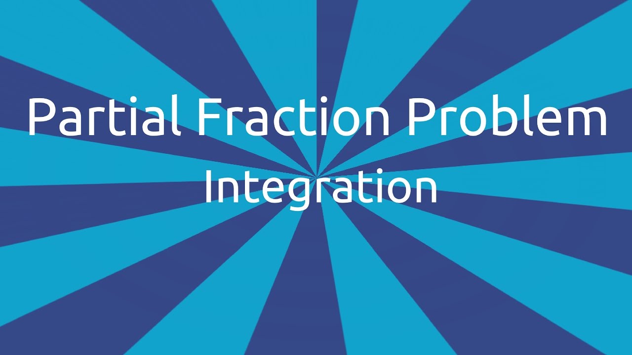 Problem on Partial Fraction | Integration | CA CPT | CS & CMA ...