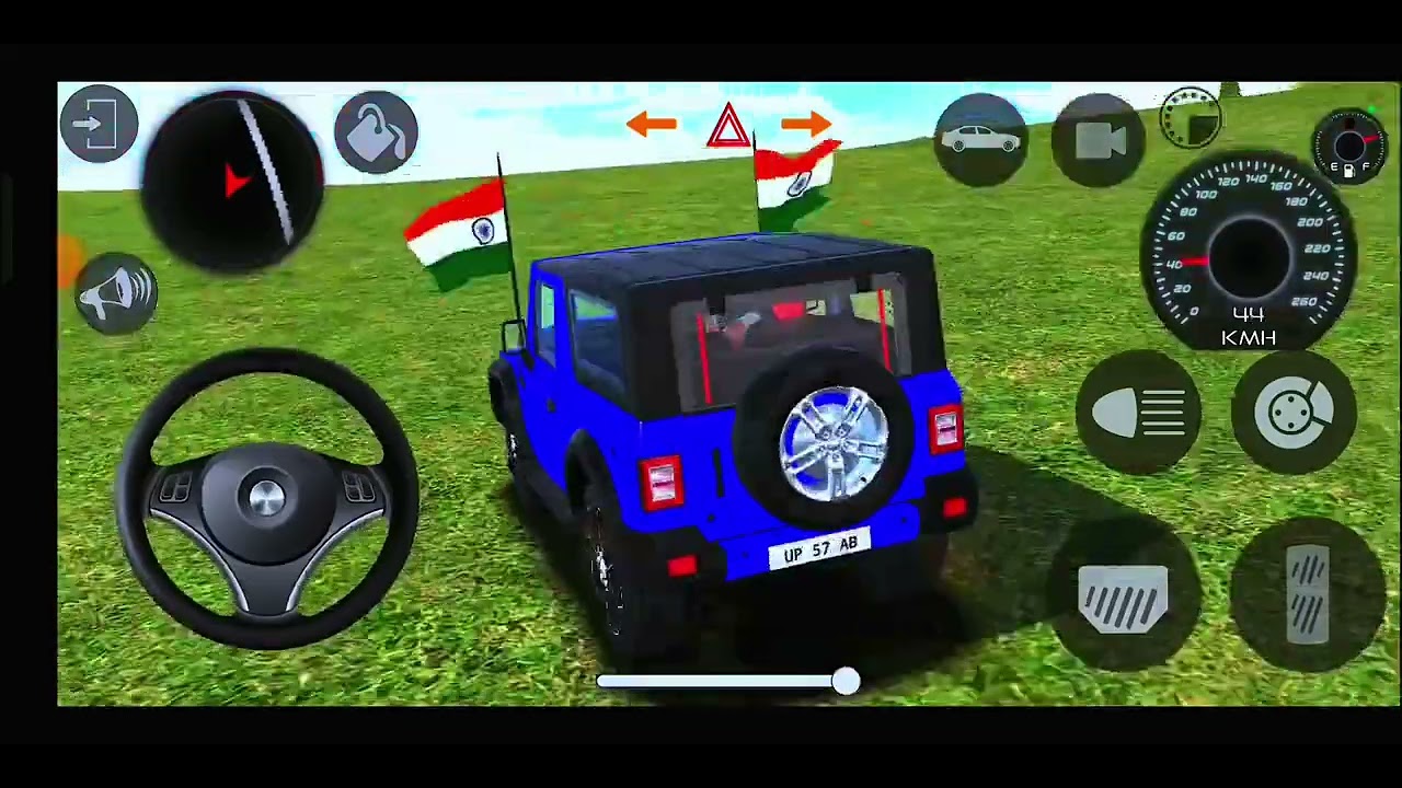 Indian car simulator game play with Thar full video geming gema nema ...
