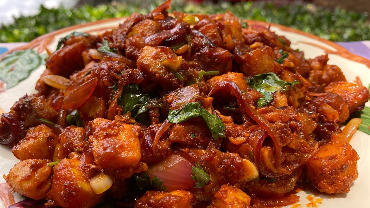 Restaurant style Fish chilly / Fish Chilly /Fried rice with Fish chilly ...