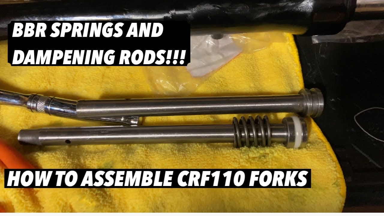 HOW TO: INSTALL BBR SPRINGS AND DAMPENING RODS ON CRF110 - YouTube