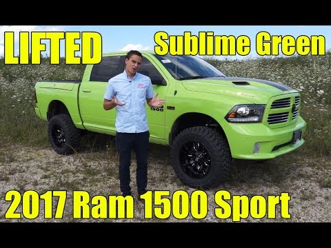 LIFTED 2017 Ram 1500 Sport! Sublime Green! 6" BDS Lift, Fuel Wheels ...