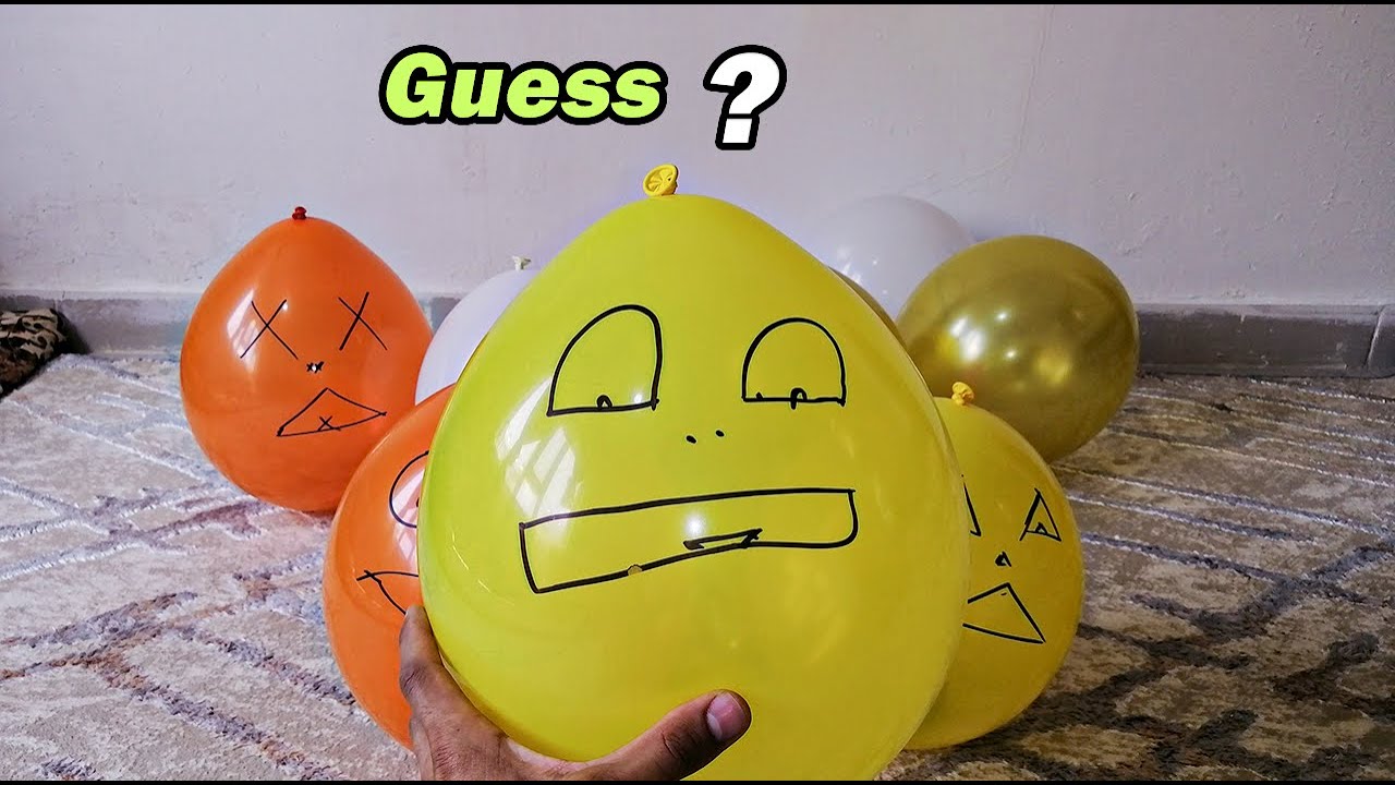 Blowing up Big Colorful balloons - popping Colorful Balloons ( slow ...
