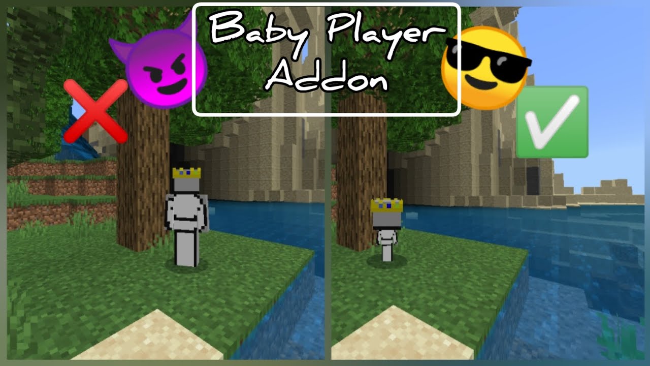 Minecraft PE Baby player add-on /minecraftpe addon / Baby Player add-on ...