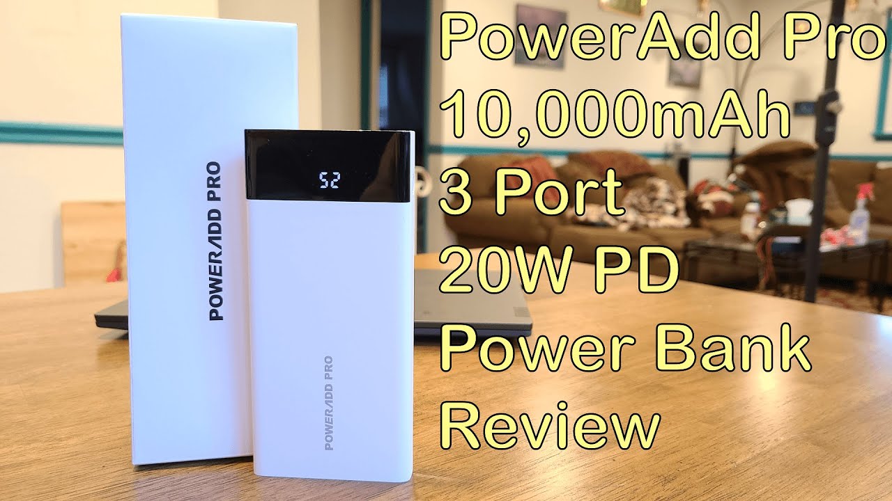 PowerAdd Pro 10,000mAh 3 Port PD Power Bank Bundle Review - YouTube