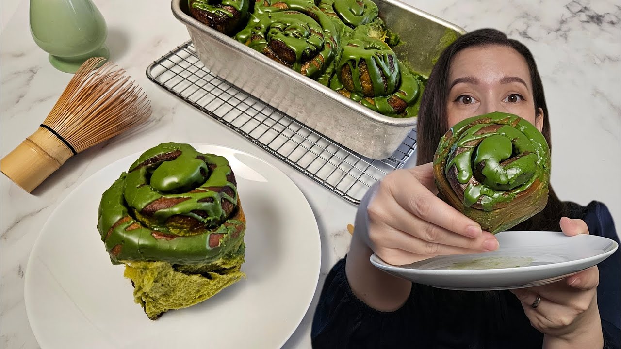 How To Make Sticky Matcha Buns Recipe - YouTube