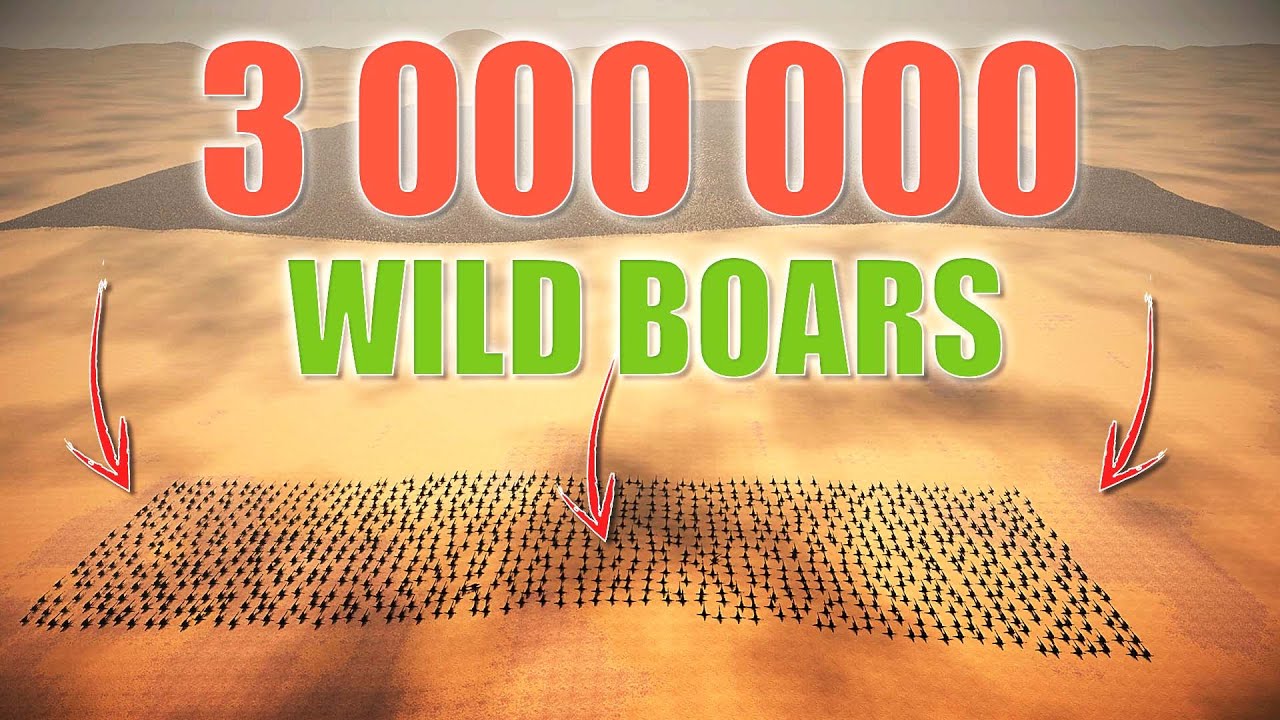 Can 1000 WW2 artillery defeat 3,000,000 wild boars? | Ultimate Epic ...