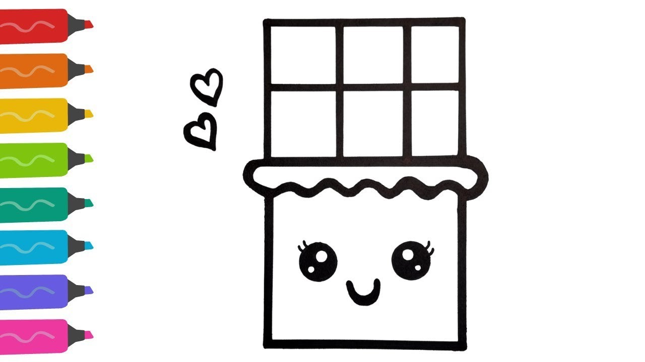 Chocolate drawing for kids | How to draw a chocolate - YouTube