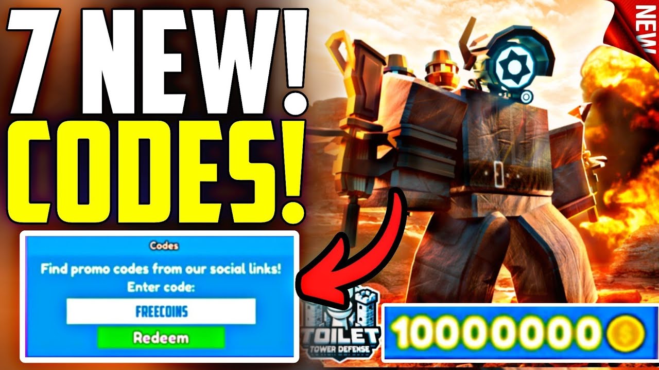 *NEW*ALL WORKING CODES FOR TOILET TOWER DEFENSE - ROBLOX TOILET TOWER ...