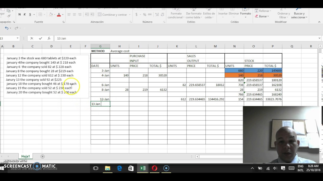 #The Average cost method for inventories - stock control #Stock control ...
