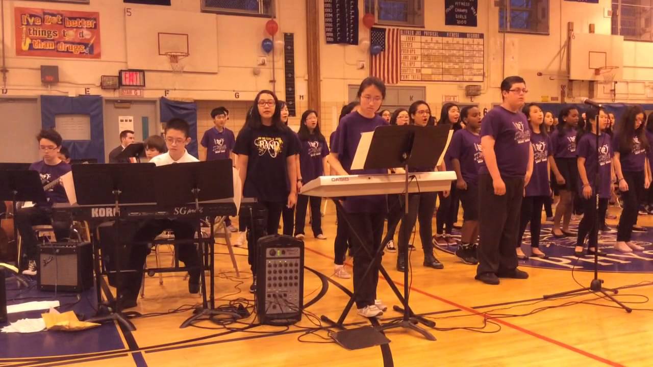 JHS 185 Select Chorus sings Living on a Prayer - YouTube