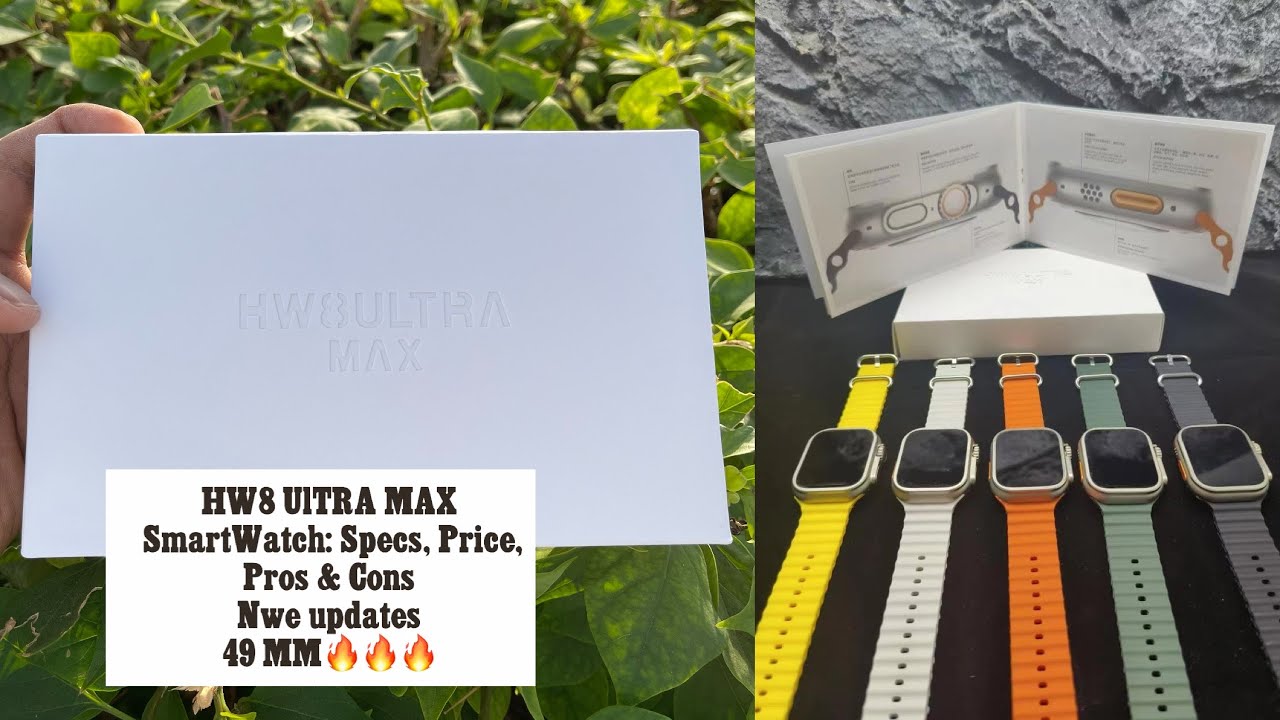 HW8Ultra Max SmartWatch square design with a 2.05-inch large IPS screen ...