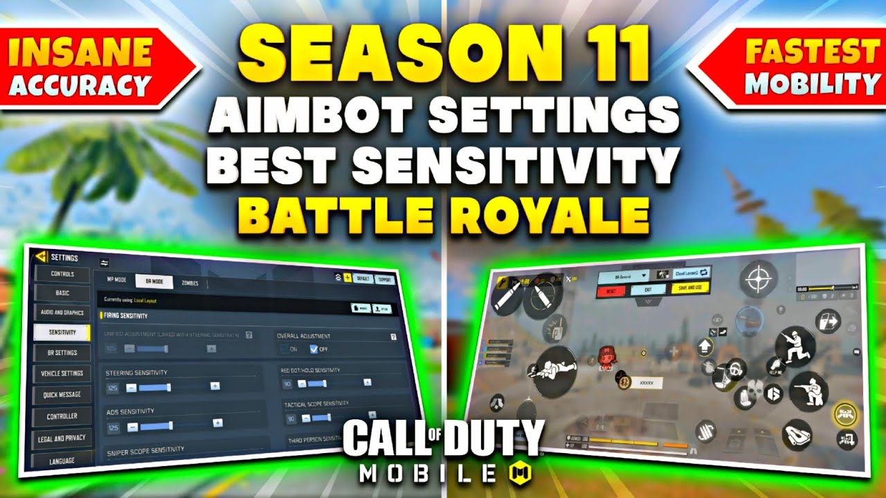 AIMBOT SETTINGS For Season 11 Battle Royale | COD Mobile | Best ...