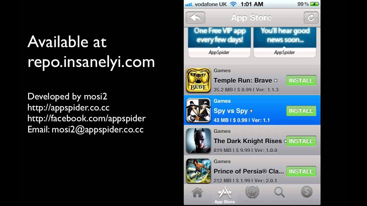 AppSpider - Best iOS cracked apps installer. - YouTube