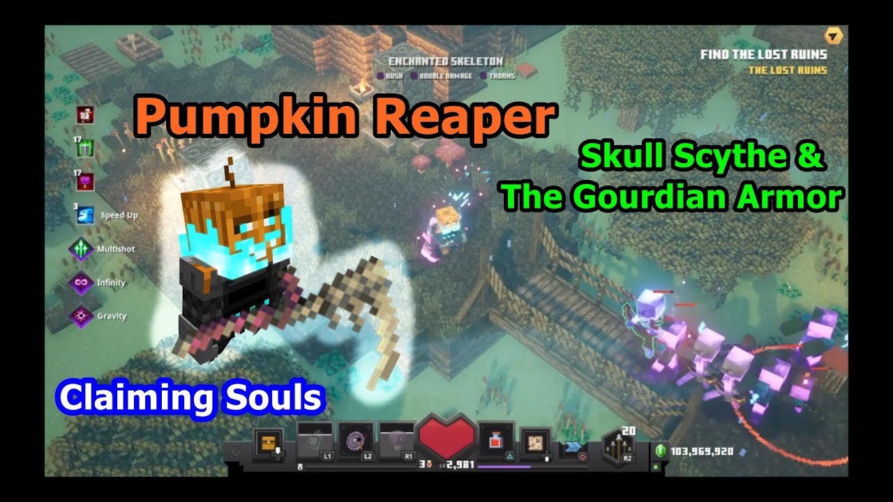 Spooky Skull Scythe & Gourdian Armor in Soggy Cave (Apocalypse+25 ...