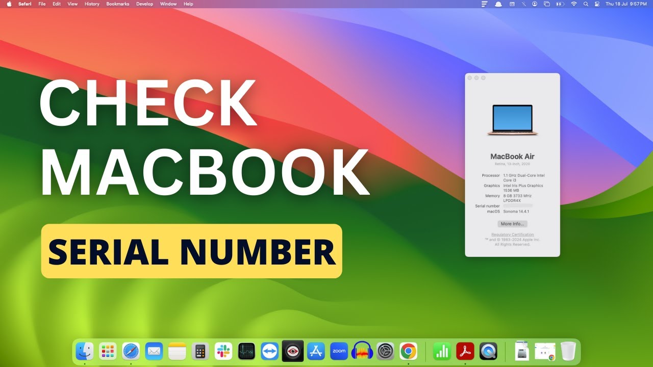 How to check your Macbook's Serial Number | Macbook Air & Pro - YouTube