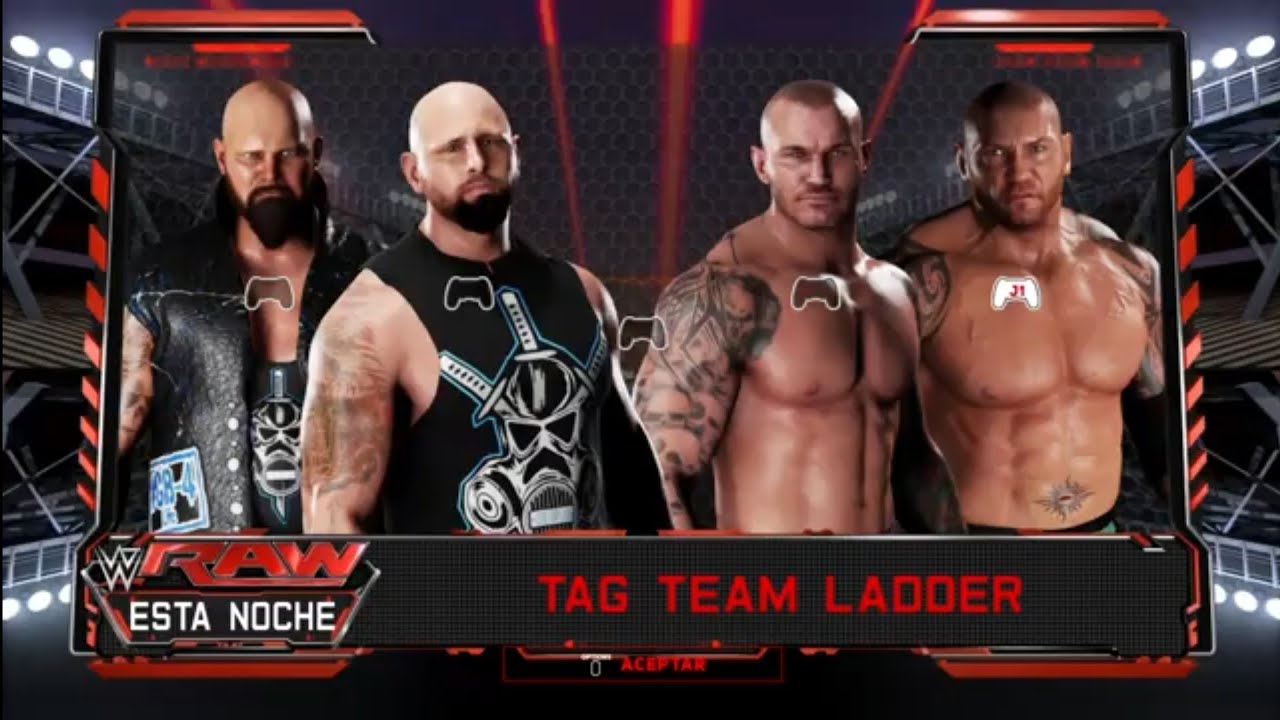 WWE-Karl Anderson y Luke Gallows (The Club) vs Batista y Randy Orton ...