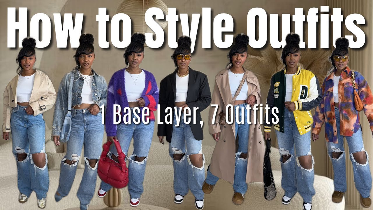 How to Style Outfits | 1 Base Layer, 7 Outfits - YouTube