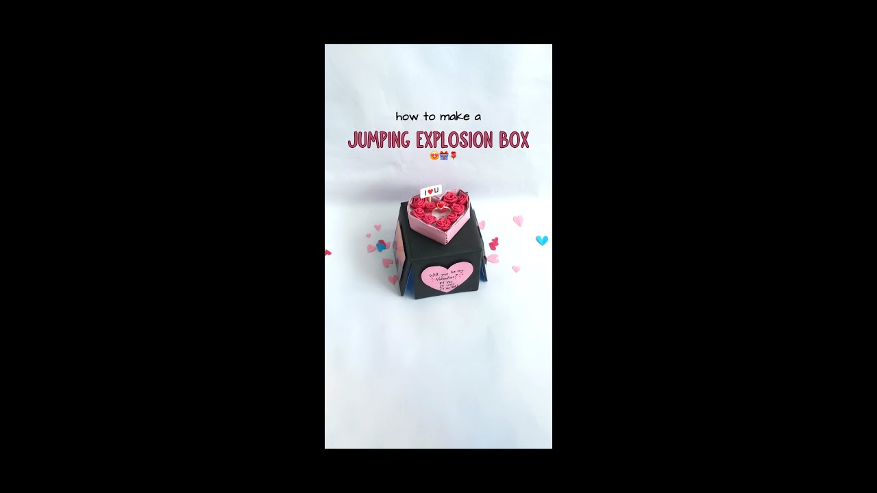 Jumping Explosion Box Tutorial 🎁 How to make Paper Roses | DIY Gift ...