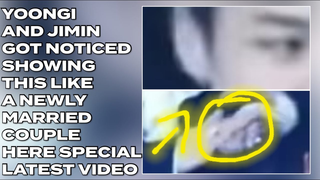 Yoongi & Jimin Got Noticed Showing This Like A Newly Married Couple ...
