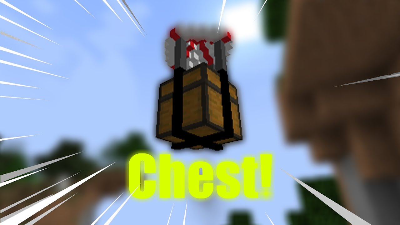 I made a random chest that slowly falls from the sky in Minecraft ...
