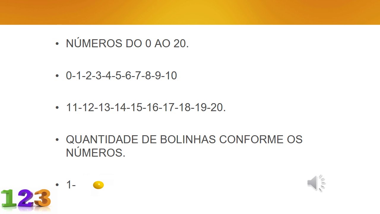 NÚMEROS do 0 ao 20 e quantidade de bolinhas - YouTube