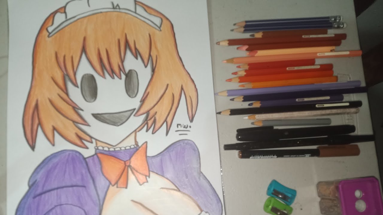 Drawing Maid Mask - (High Rise Invasion) - YouTube