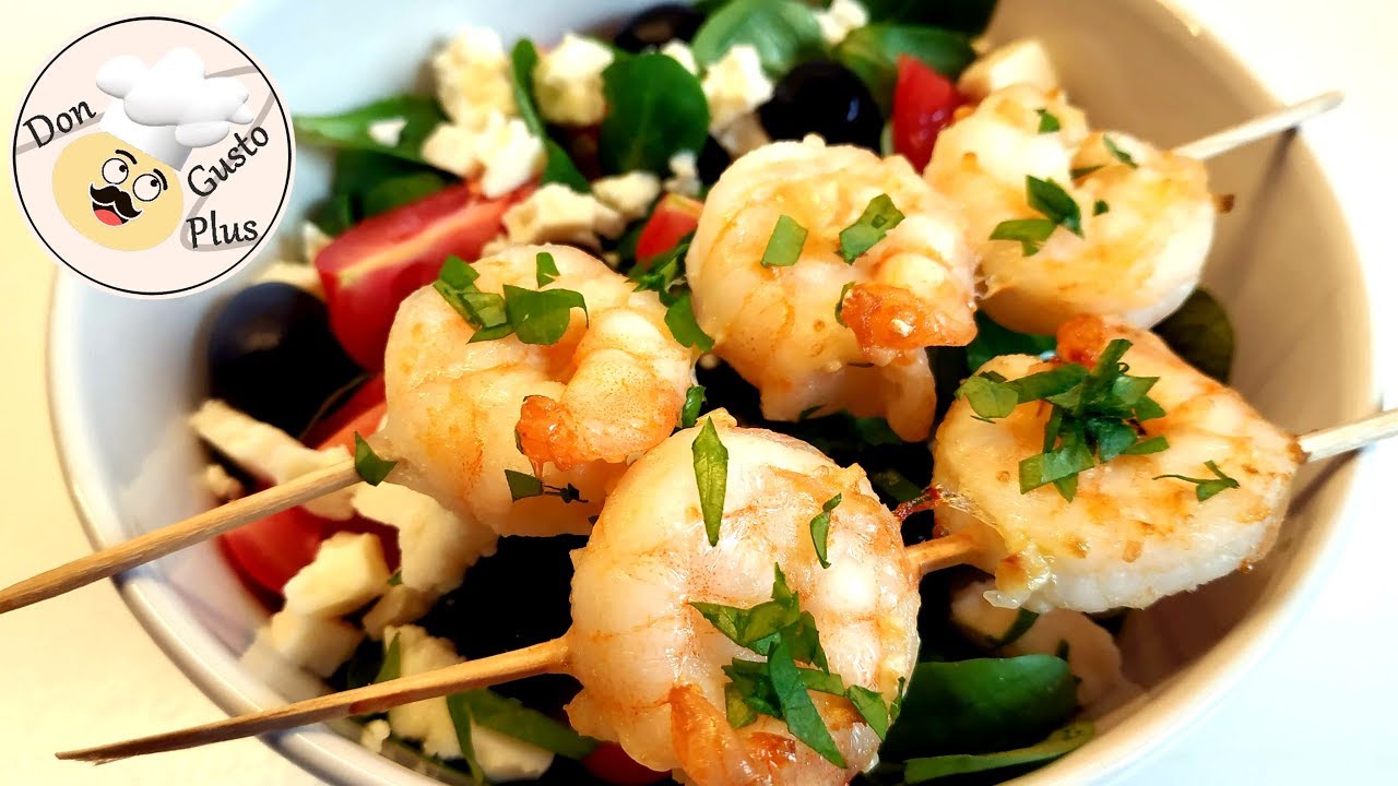 Pincho de gambas con ajo y perejil | Freidora de aire / freidora sin ...