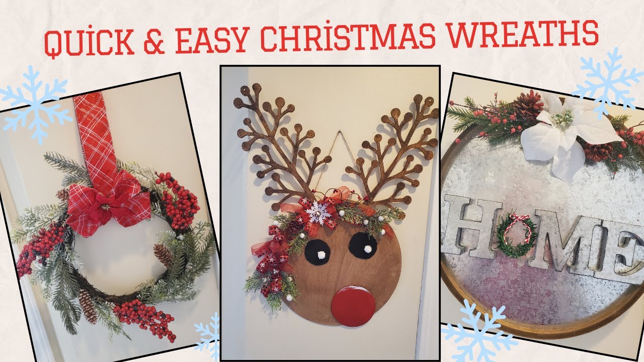 Easy Christmas Wreaths - YouTube