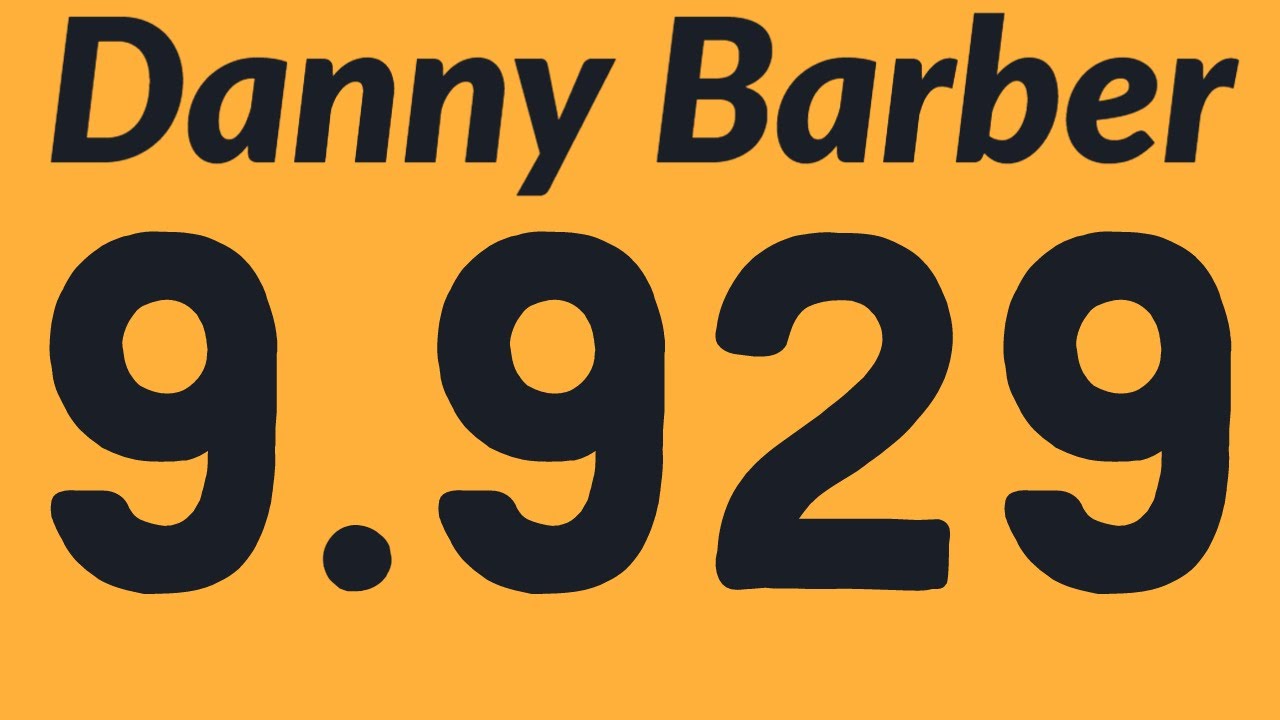 Danny Barber 9.926 - YouTube