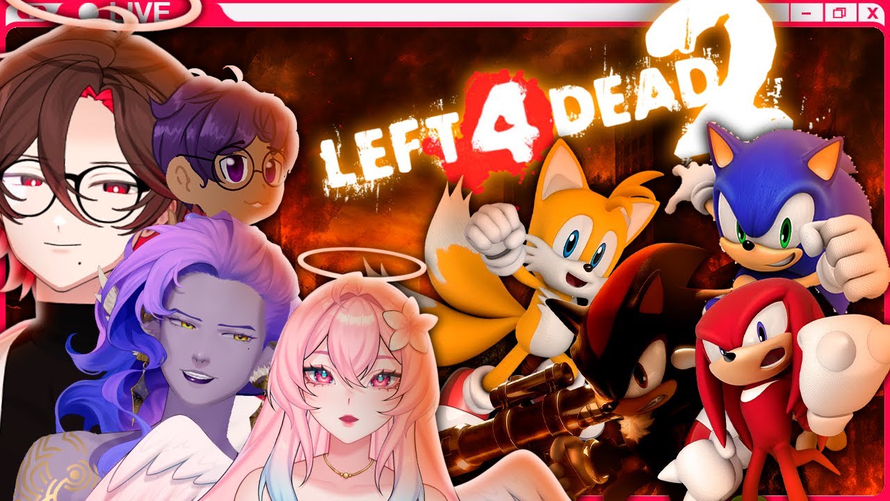 EQUIPE SONIC VS ZUMBIS! COLLAB LEFT 4 DEAD 2 COM MODS!! - YouTube