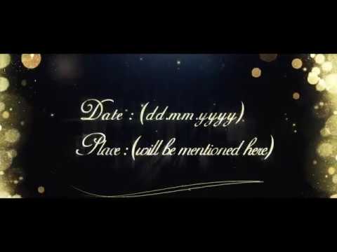 Glowing gold particles with the bokeh effect | Indian wedding video invitation