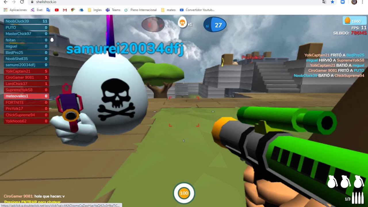 JUEGO SHELL SHOCK¡¡¡¡¡¡¡ GAMEPLAYS - YouTube