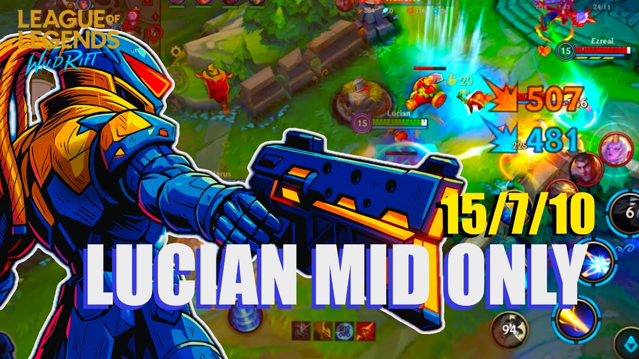 Wild Rift - PROJECT Kill everything - Lucian MID Only HIGH rank ...