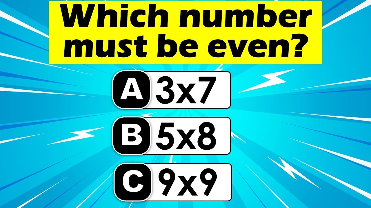 30 Easy Math Quiz Questions for Kids | Fun Multiple-Choice Brain Test ...