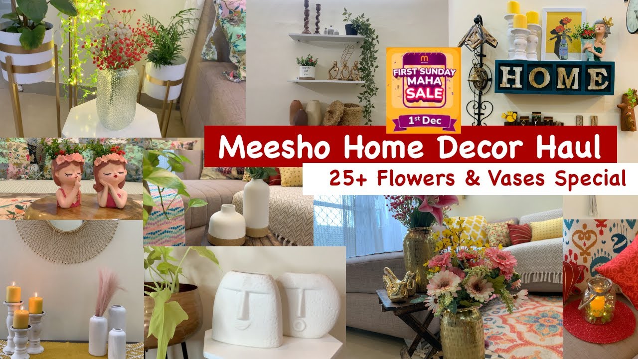 MEESHO HAUL | SIMPLIFY Your SPACE with Flowers & Vase Collection Starts ...