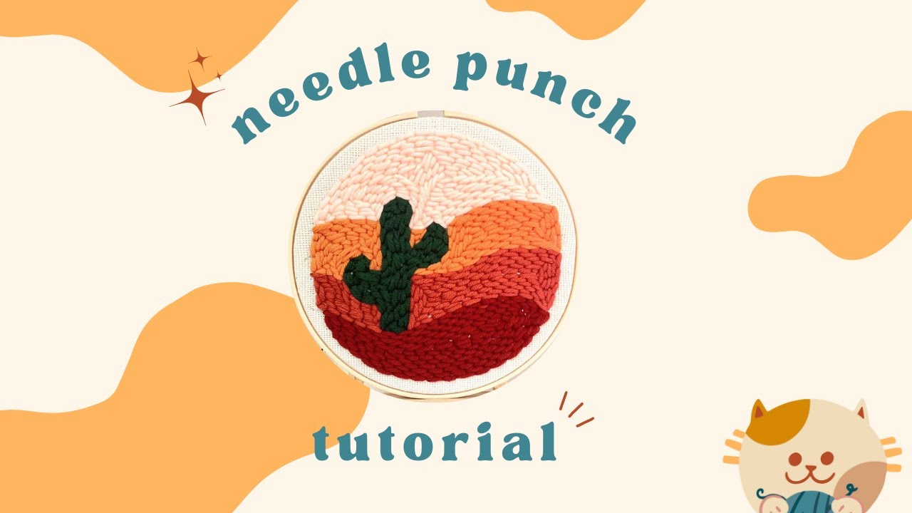 punch needle embroidery kit DIY tutorial - Craft Suki (ENG IND ...