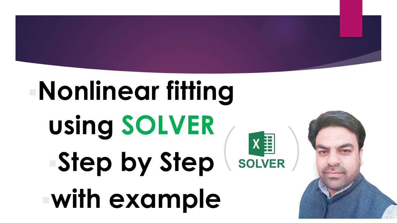 Non linear fitting using SOLVER: Step by Step with example - YouTube
