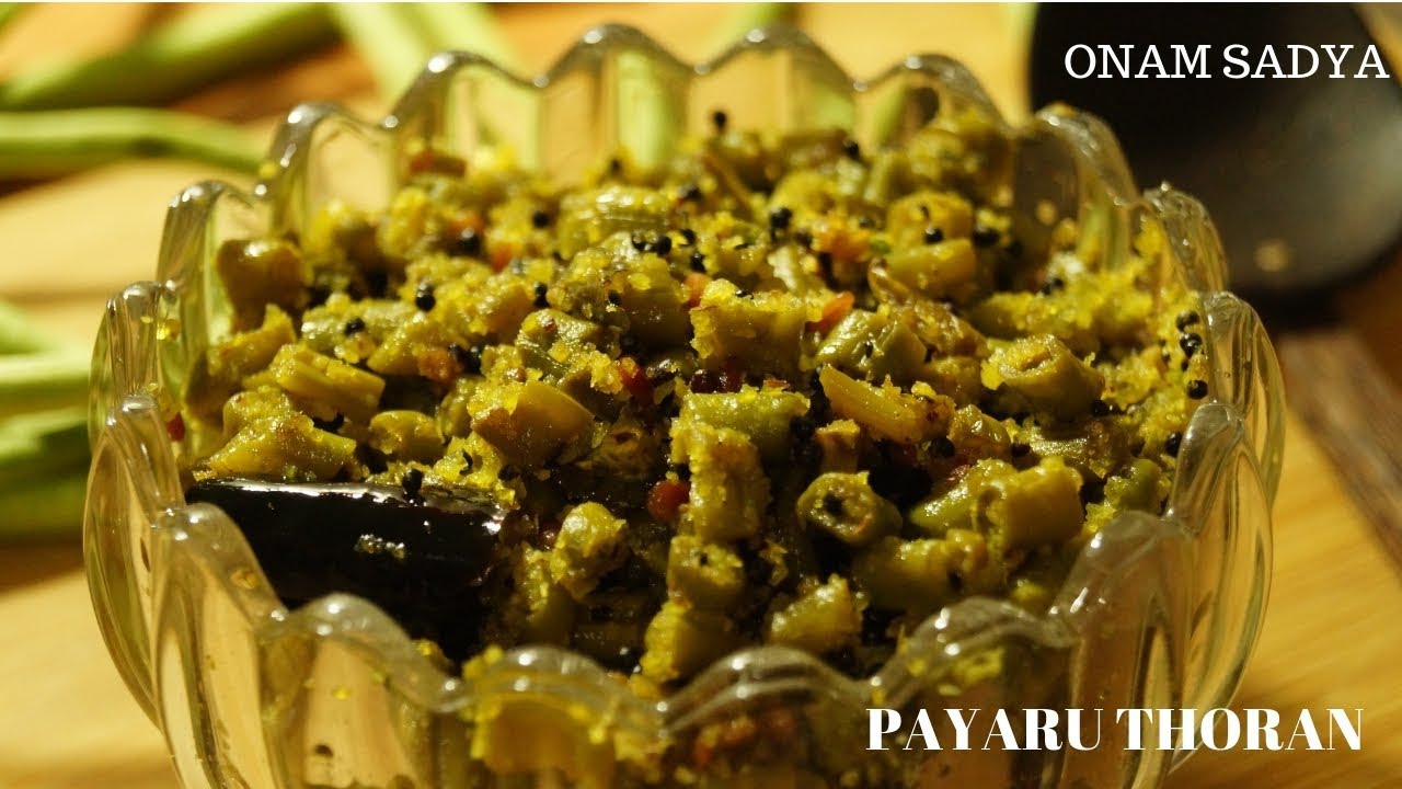Payar Thoran Recipe - long string beans thoran |Payaru Thoran ...