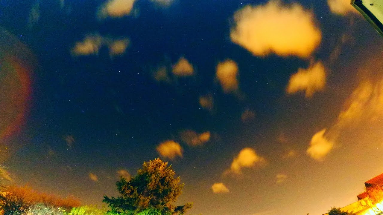 Night time lapse with clouds, moon and stars - YouTube