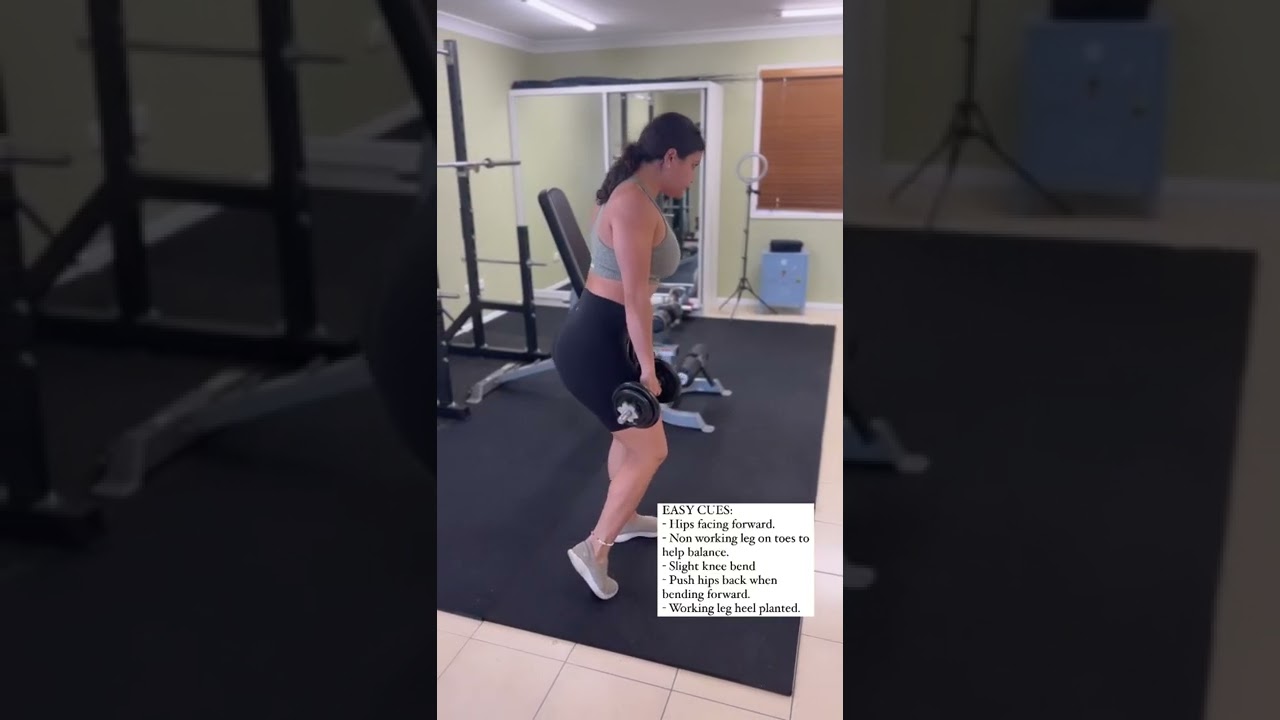 Dumbbell single leg RDL - YouTube