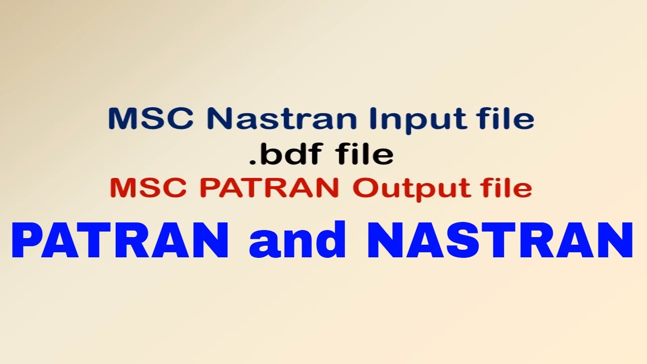 Nastran Input File - YouTube