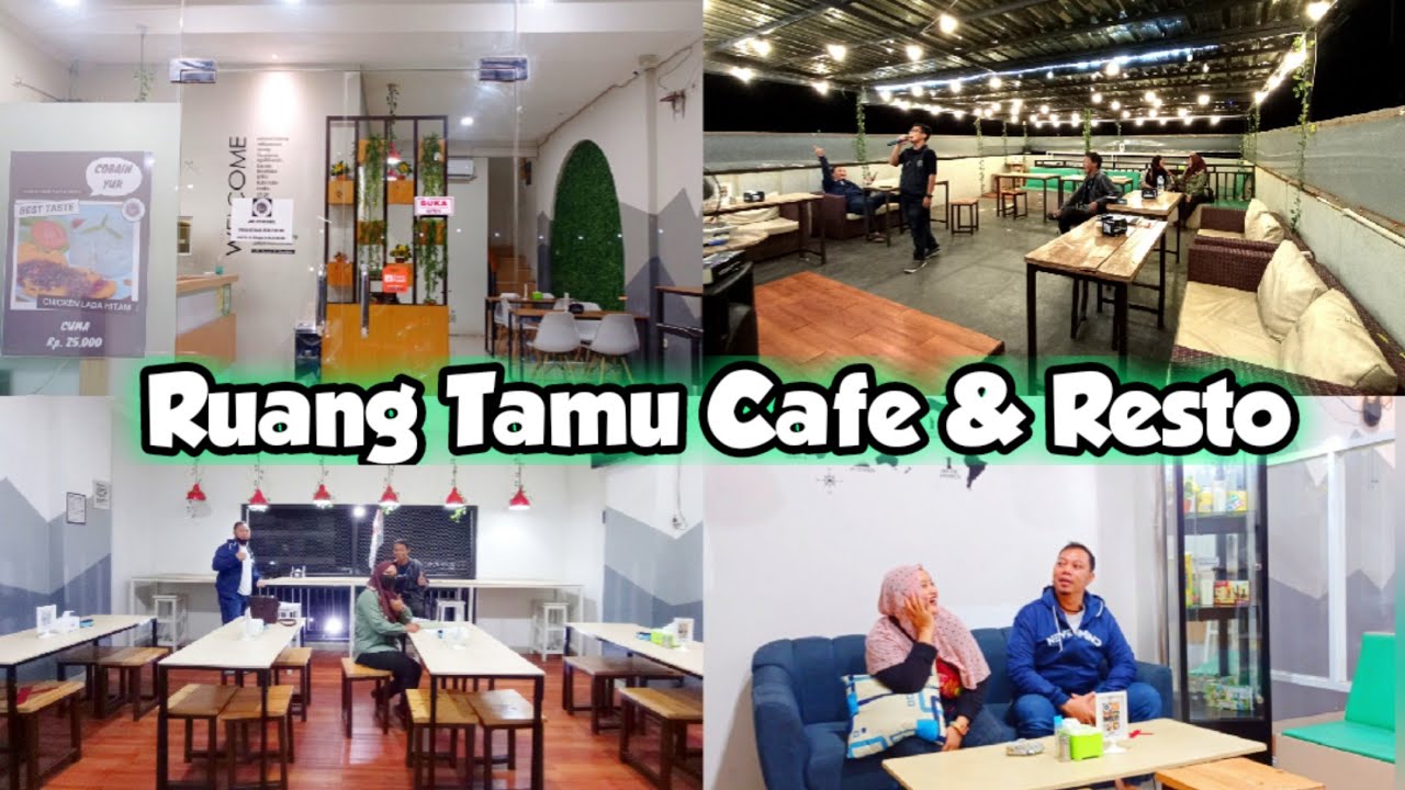 Ruang Tamu Cafe & Resto, 4lantai dengan ruang karaoke di rooftop # ...