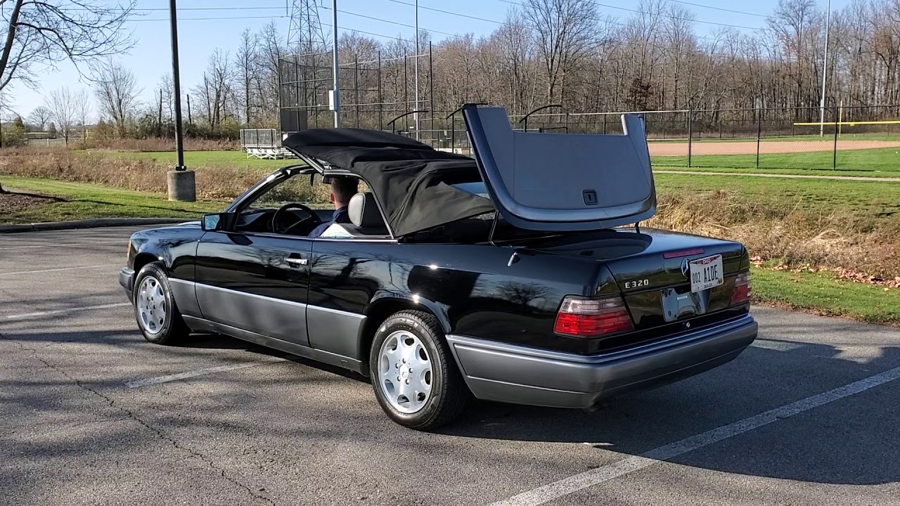 1995 Mercedes Benz E320 Convertible top operation - YouTube