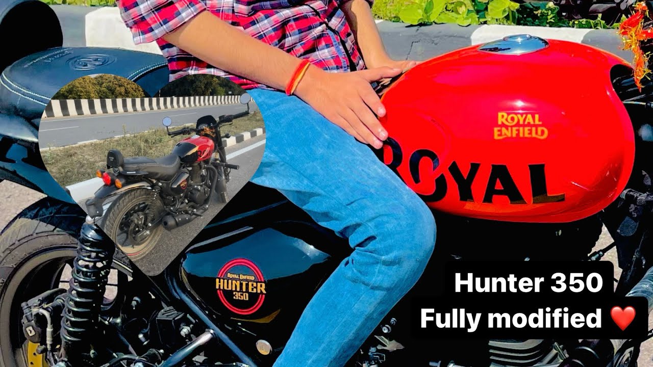 Fully modified Hunter 350 review video #hunter350 #royalenfield # ...
