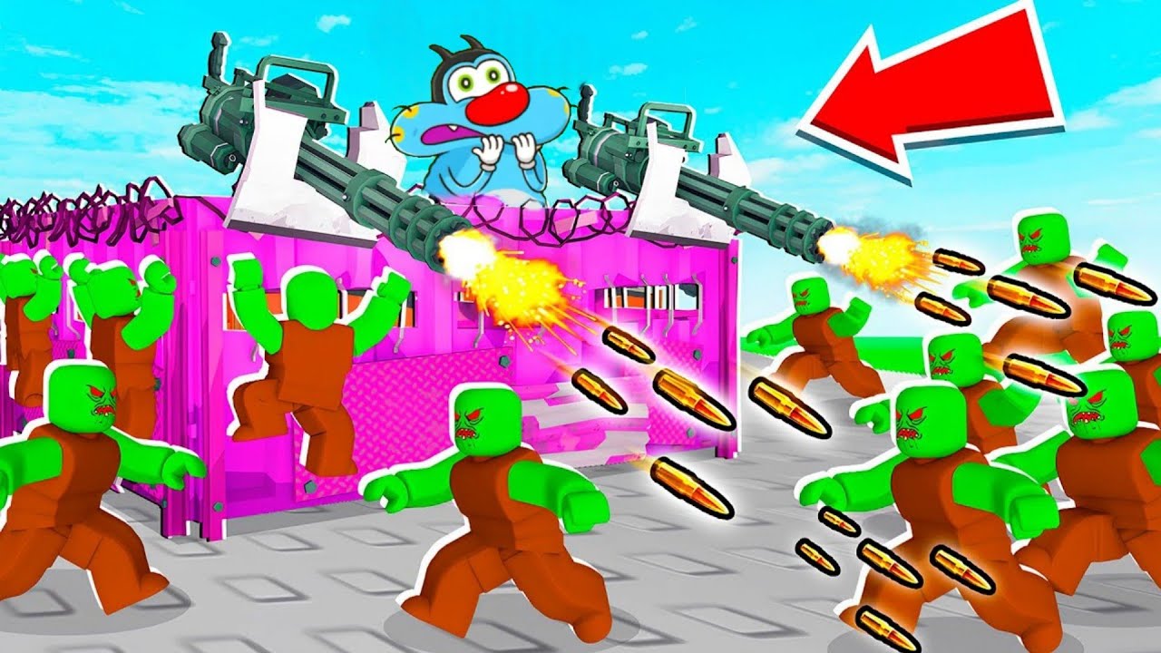 Oggy Build Bunker To Survive From Zombie TSUNAMI In Roblox - YouTube