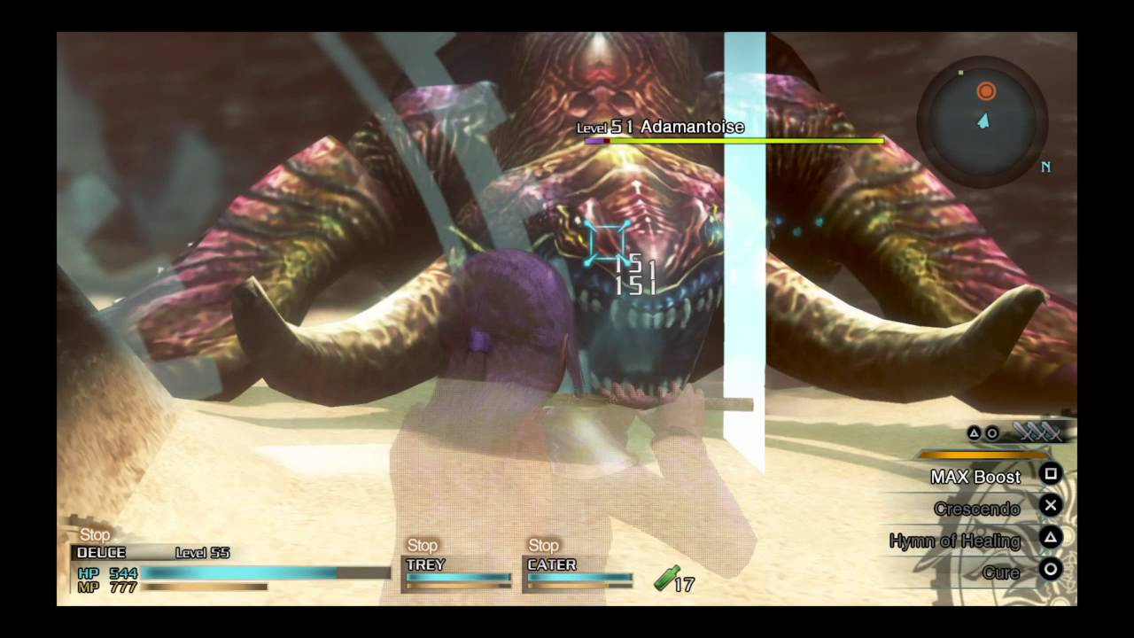 FINAL FANTASY TYPE-0 HD Killing Adamantoise fast using Deuce - YouTube