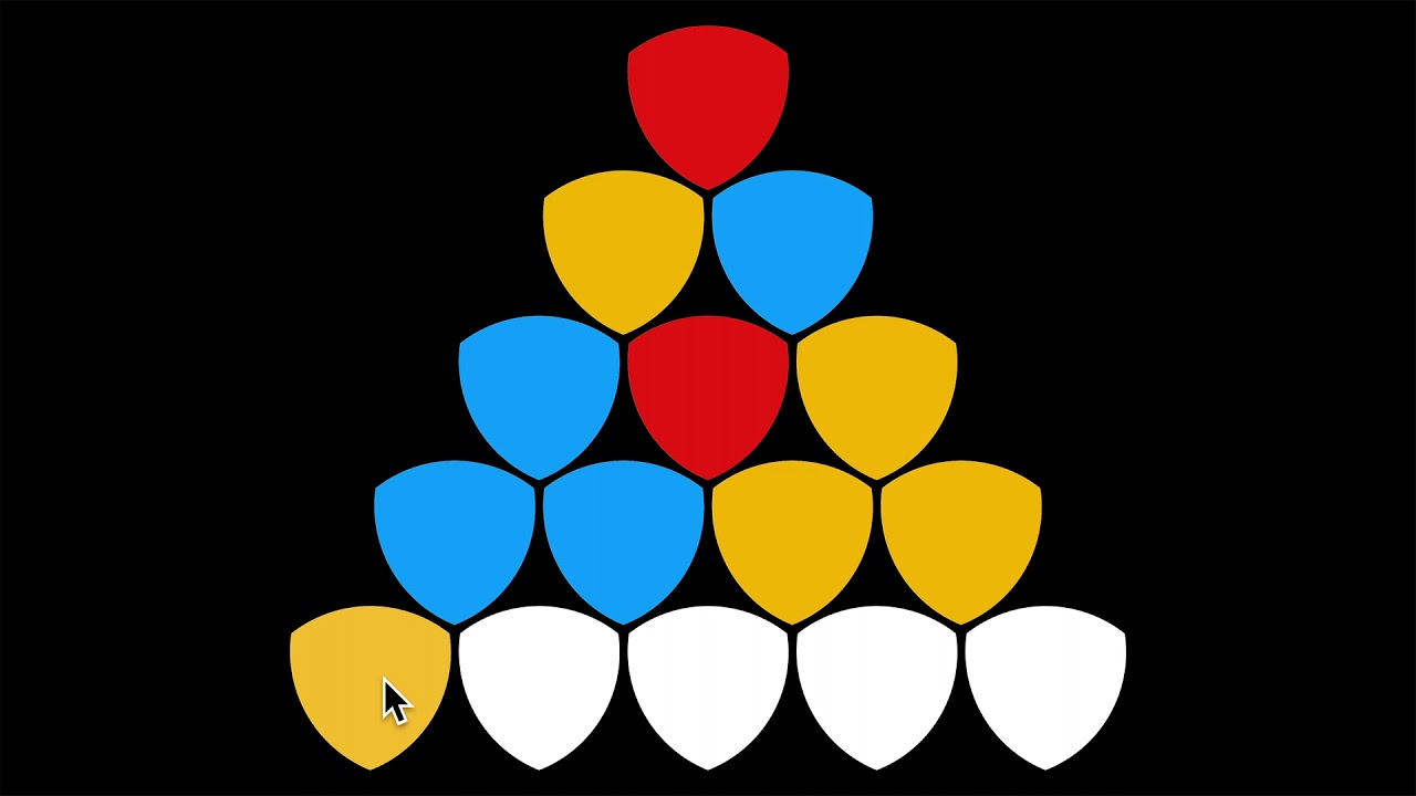 Three color triangle puzzles - YouTube