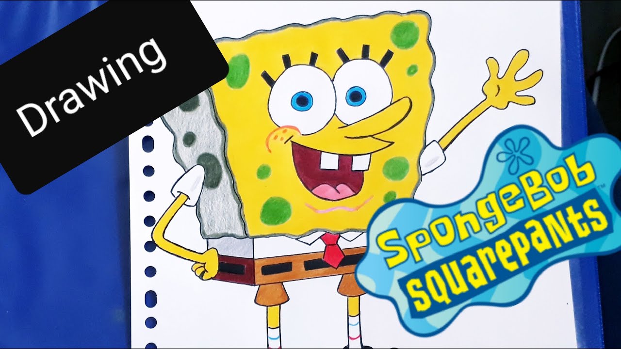 Drawing Spongebob Squarepants SPEED COLOURING by Wendel Krolis - YouTube