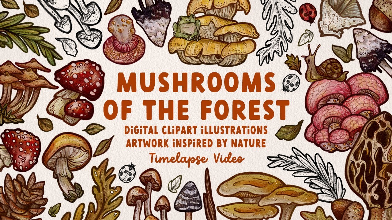 Creating a Mushroom Clipart Collection in Photoshop | Timelapse Edition ...