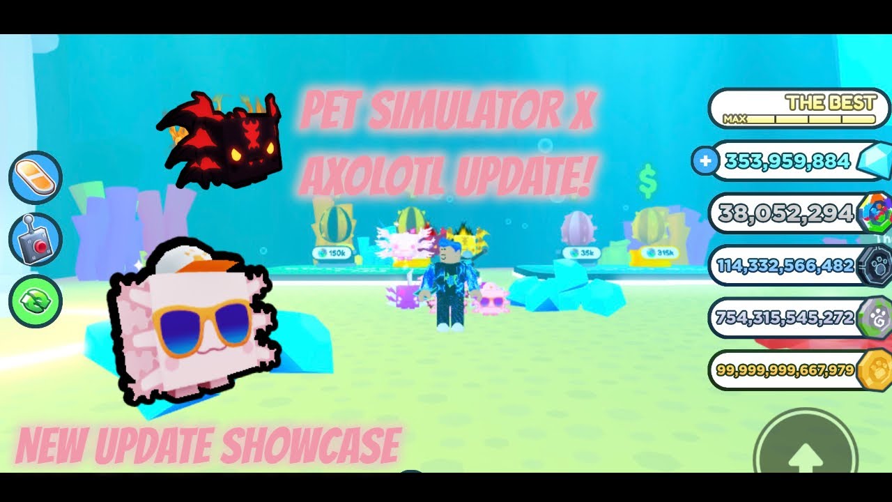 Pet Simulator X Axolotl Update! [UPDATE SHOWCASE] | Pet Sim X - YouTube